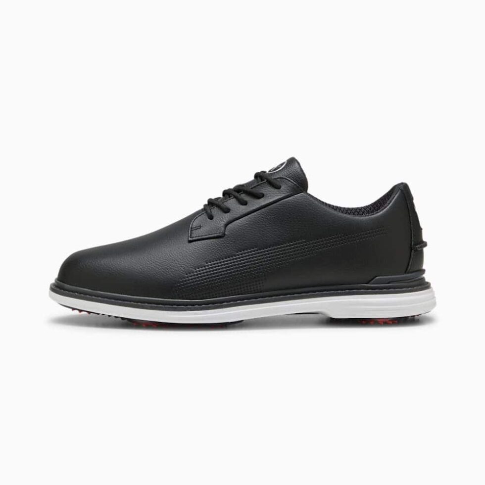 Puma Royale Shoes - Black / Dark Grey / Red Blast - The Golf Factory