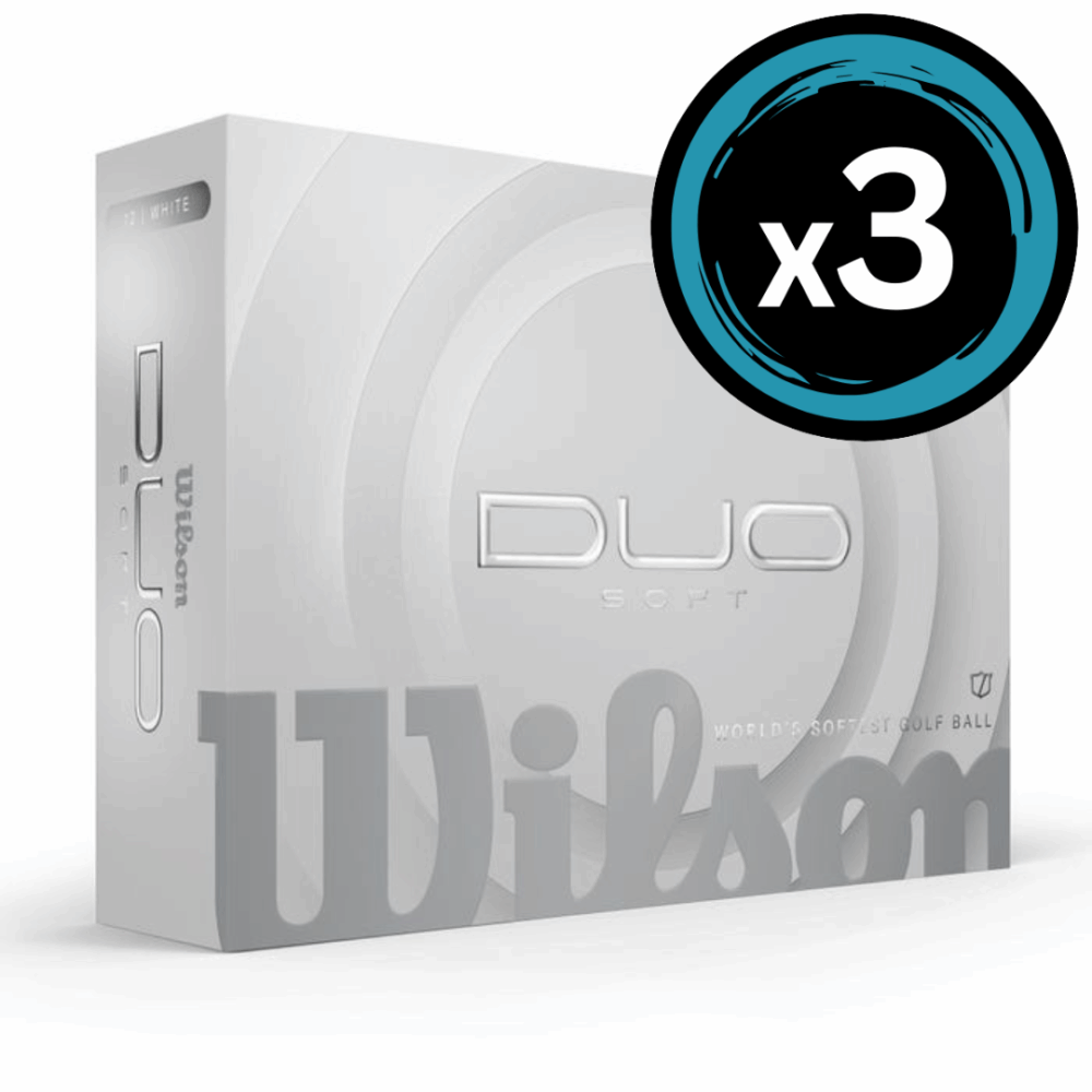 Wilson Staff Duo Soft 25 – White 3 Pack - The Golf Factory
