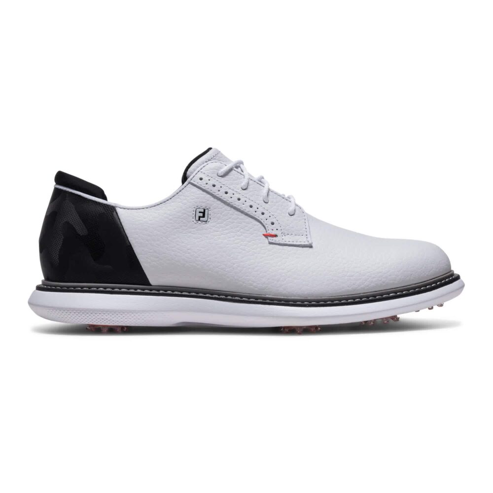FootJoy 26 Traditions Shoes - White/ Black/ Red - The Golf Factory